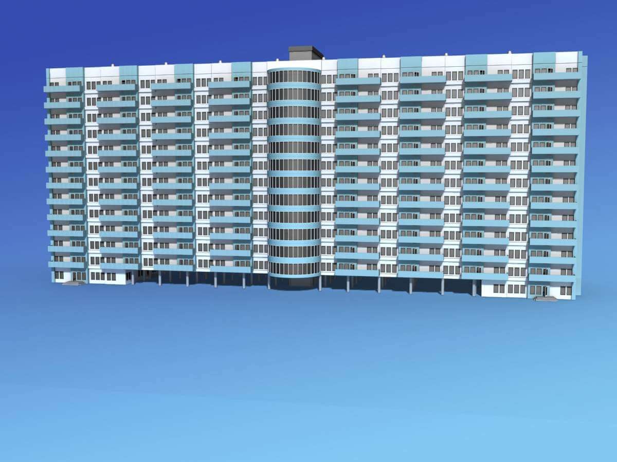 Beachfront High Rise Condos 01 - 3D Model by Dreamscape Studios