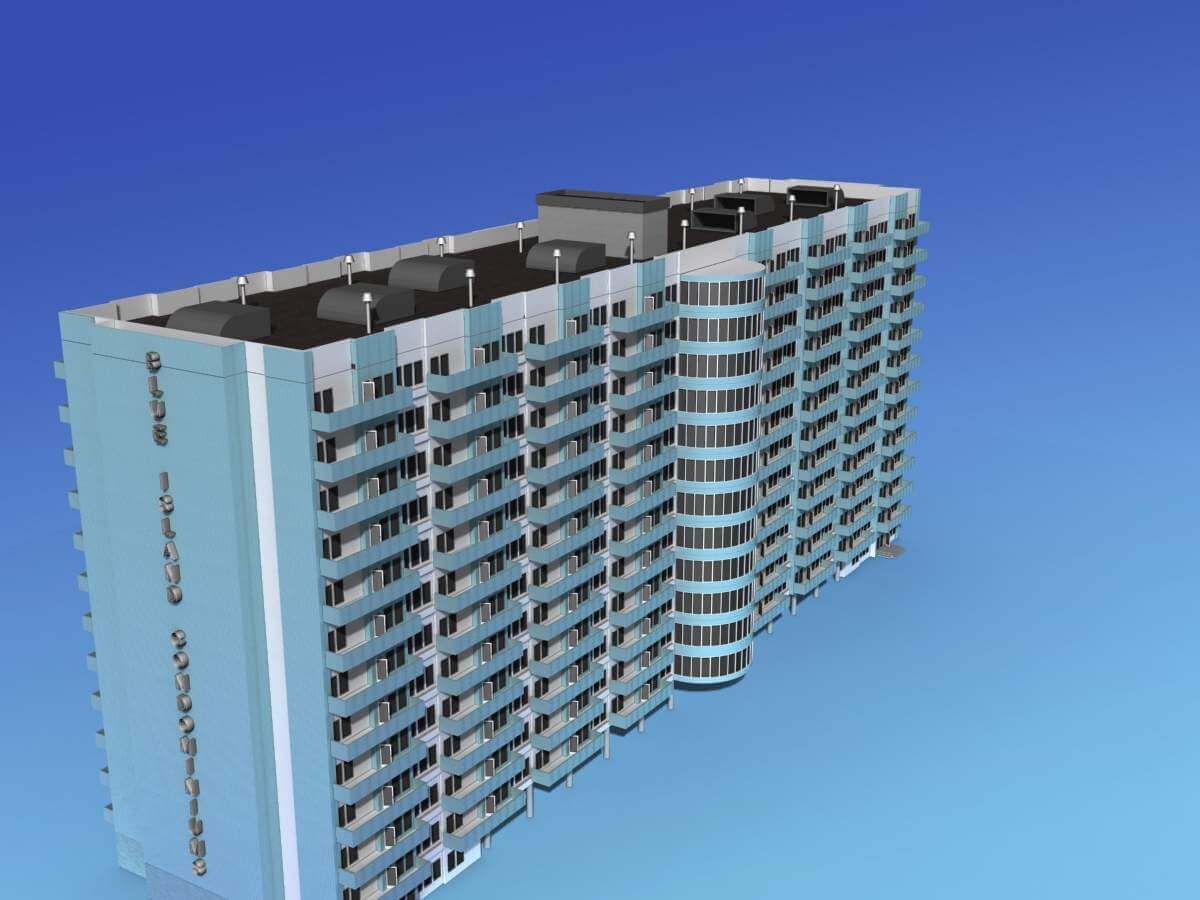 Beachfront High Rise Condos 01 - 3D Model by Dreamscape Studios