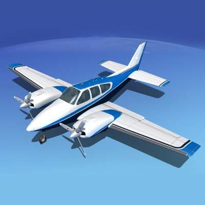 Beechcraft B55 Barron V01 - 3D Model by Dreamscape Studios