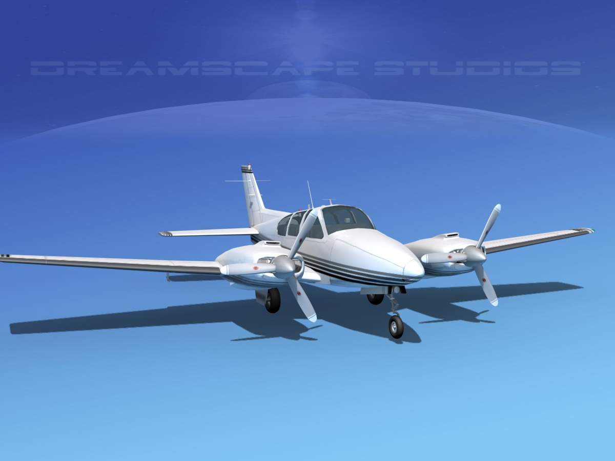 Beechcraft B55 Barron V17 - 3D Model by Dreamscape Studios