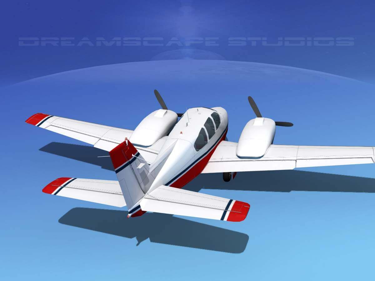 Beechcraft B55 Barron V22 - 3D Model by Dreamscape Studios