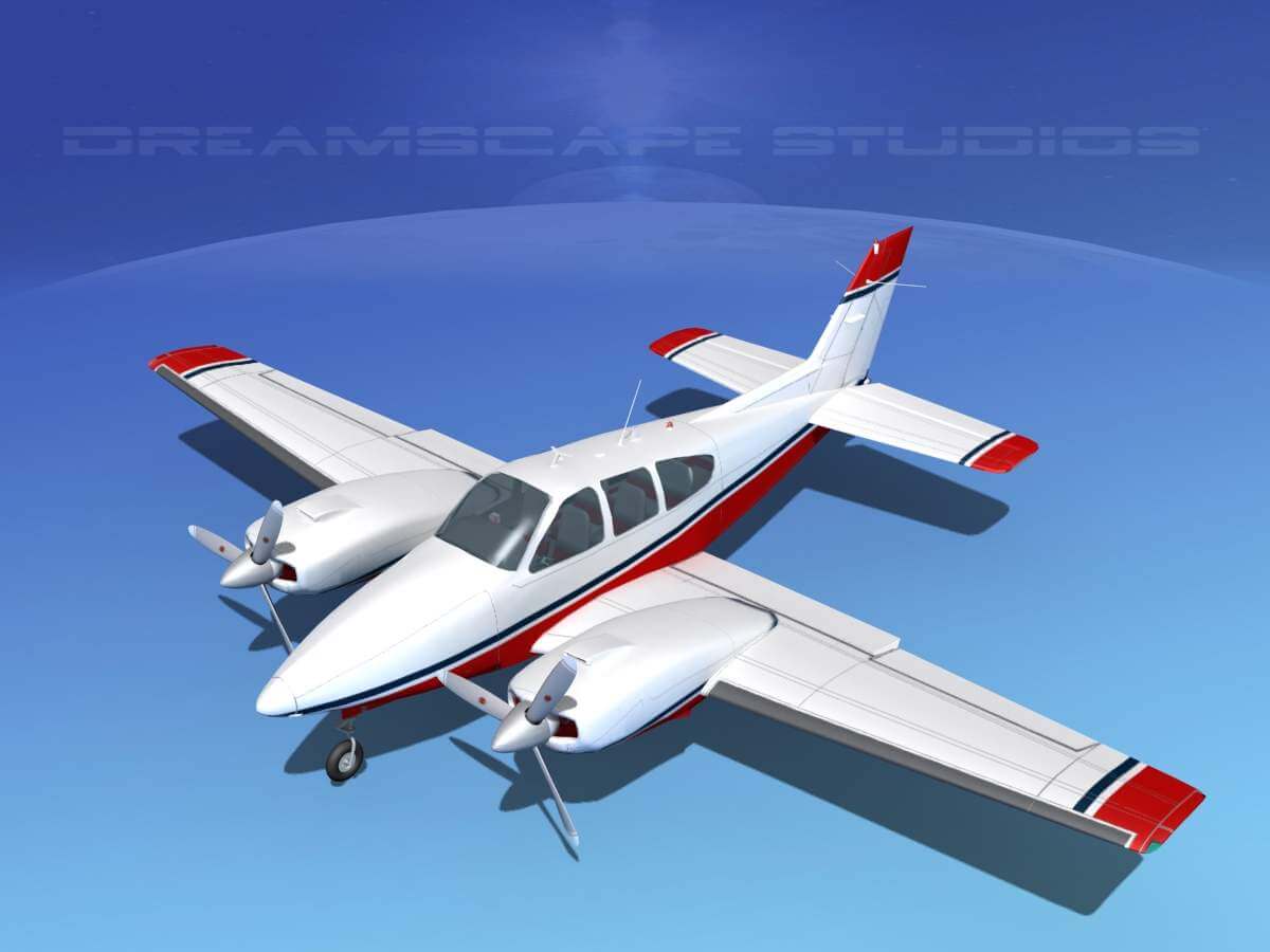 Beechcraft B55 Barron V22 - 3D Model by Dreamscape Studios