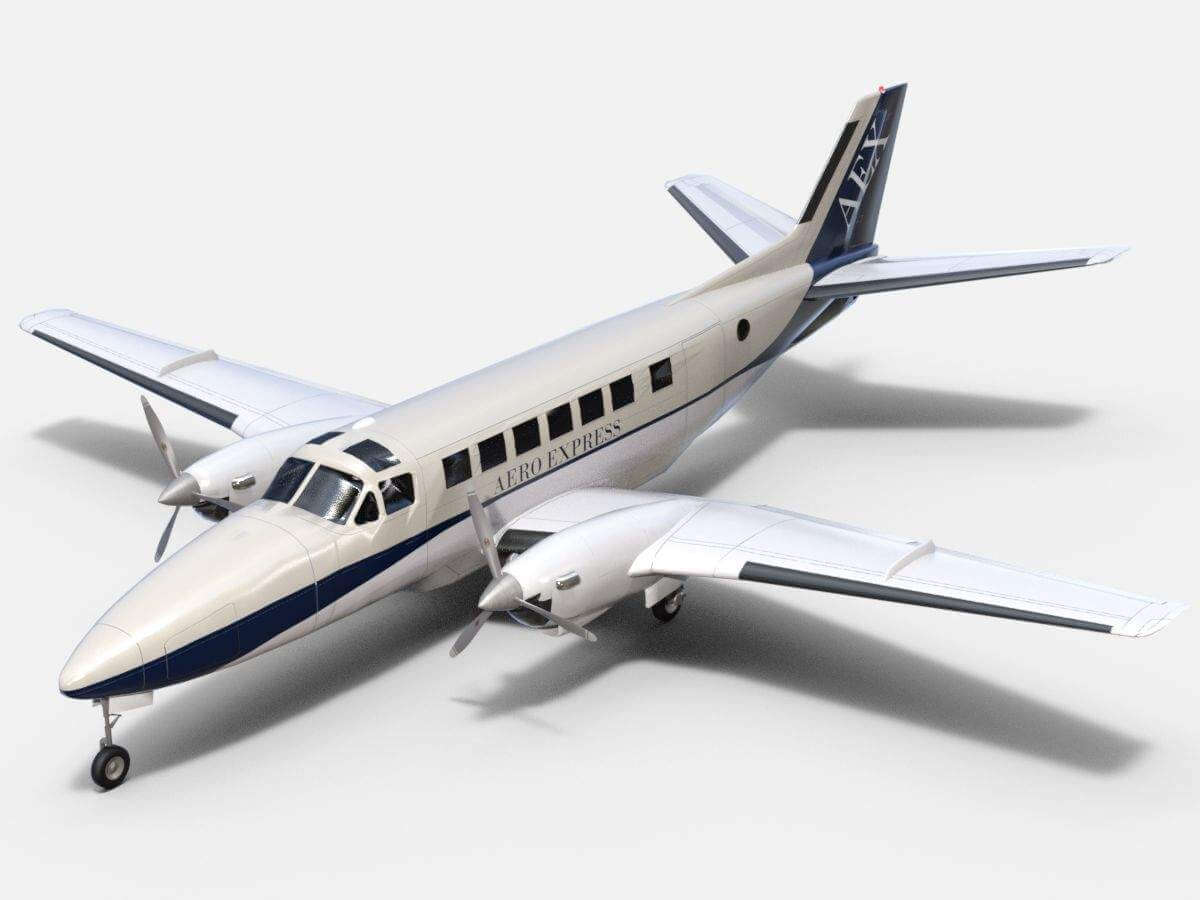 Beechcraft B99 Aero Express - 3D Model by Dreamscape Studios
