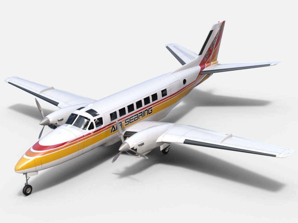 Beechcraft B99 Air Sebring - 3D Model by Dreamscape Studios