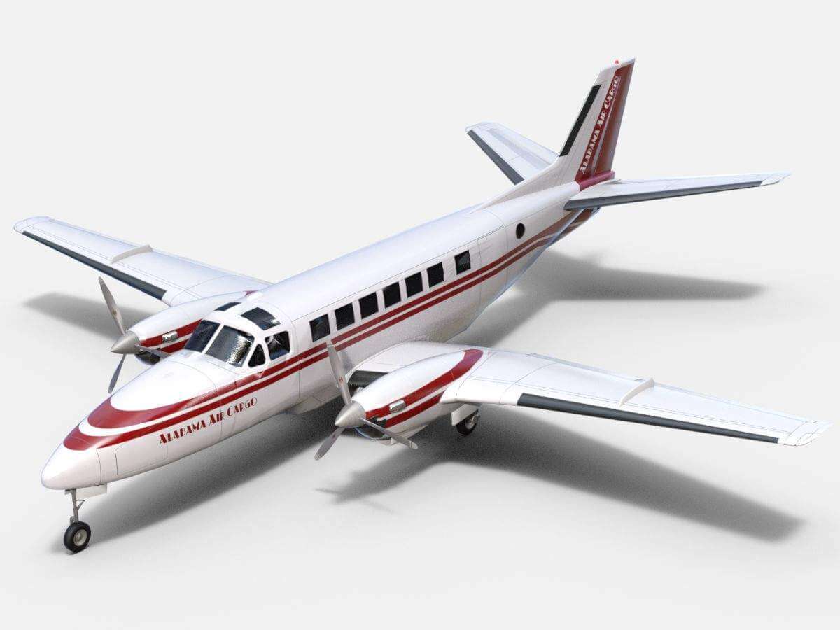 Beechcraft B99 Alabama Air Cargo - 3D Model by Dreamscape Studios