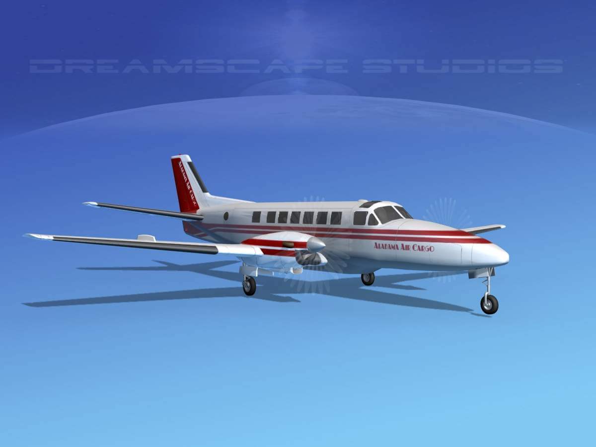 Beechcraft B99 Alabama Air Cargo - 3D Model by Dreamscape Studios