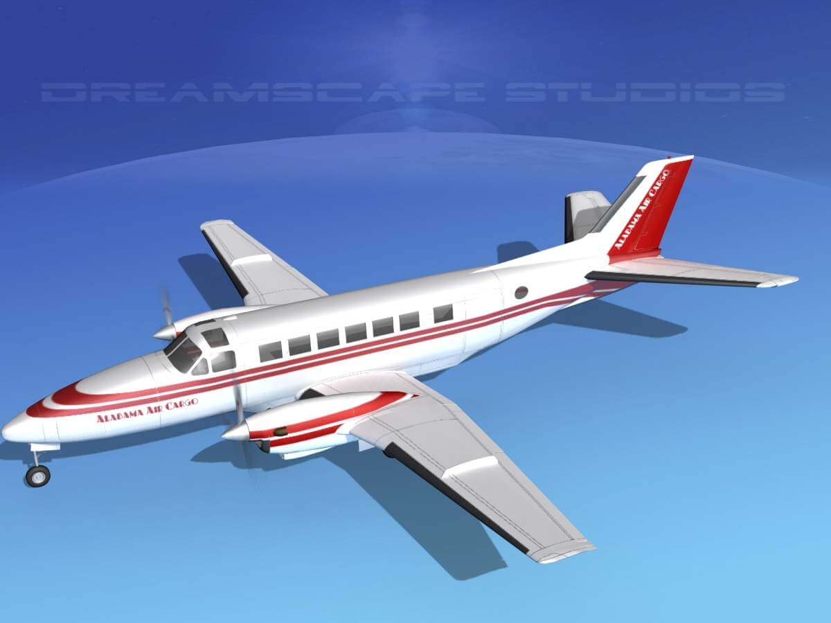 Beechcraft B99 Alabama Air Cargo - 3D Model by Dreamscape Studios