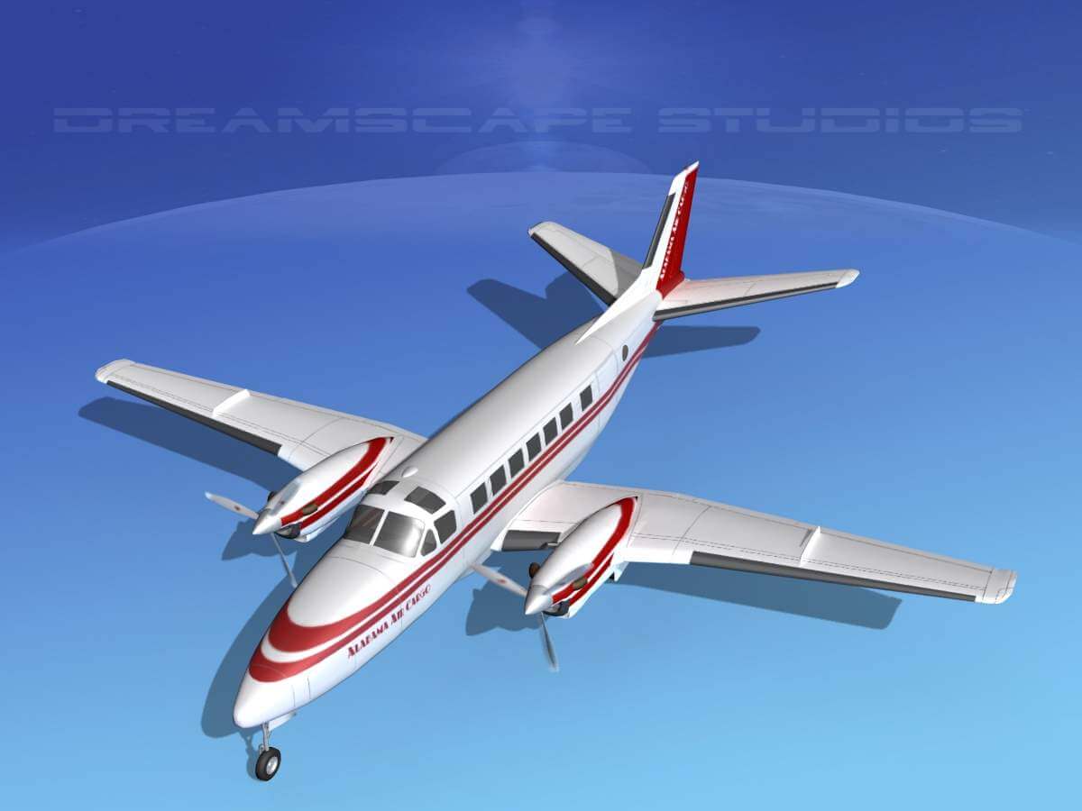 Beechcraft B99 Alabama Air Cargo - 3D Model by Dreamscape Studios
