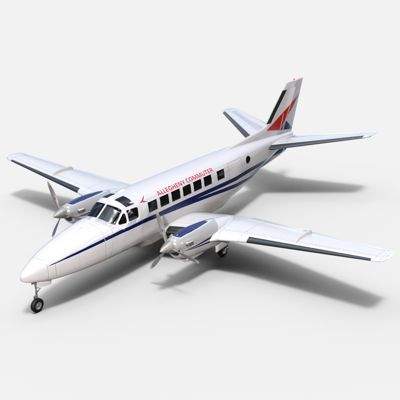 Beechcraft B99 Alleghany Commuter - 3D Model by Dreamscape Studios