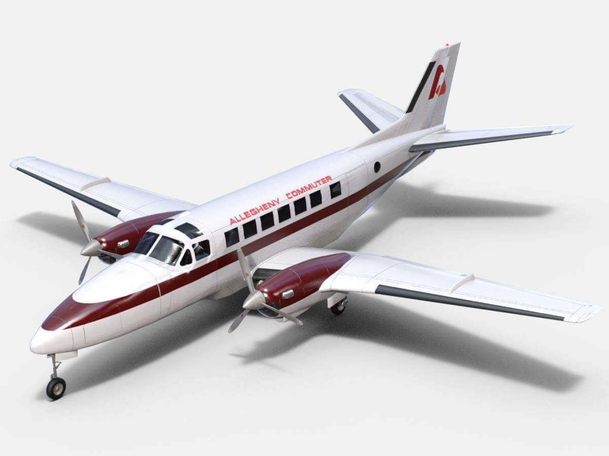 Beechcraft B99 Allegheny Commuter - 3D Model by Dreamscape Studios