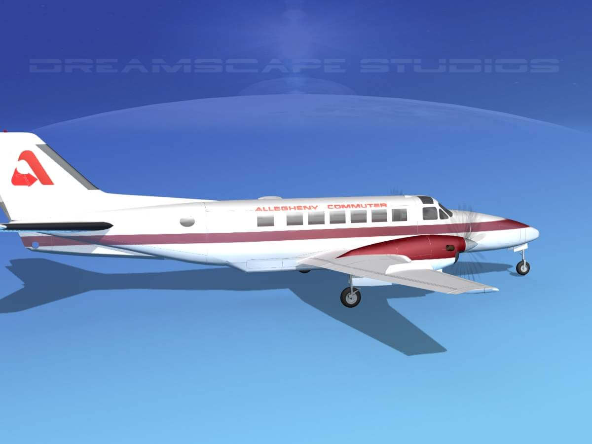 Beechcraft B99 Allegheny Commuter - 3D Model by Dreamscape Studios