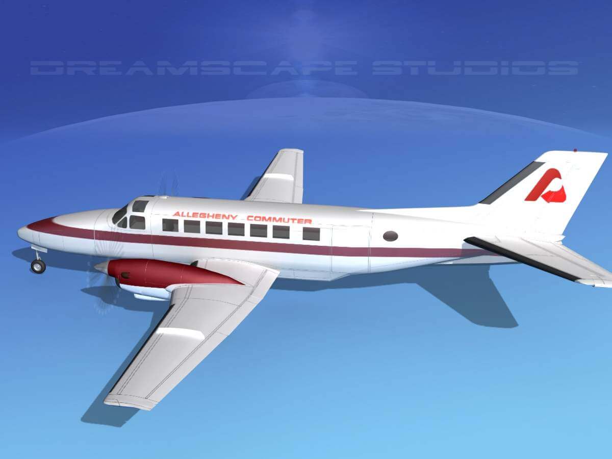 Beechcraft B99 Allegheny Commuter - 3D Model by Dreamscape Studios