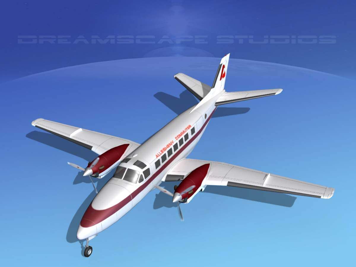 Beechcraft B99 Allegheny Commuter - 3D Model by Dreamscape Studios
