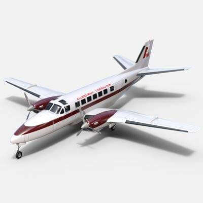 Beechcraft B99 Allegheny Commuter - 3D Model by Dreamscape Studios