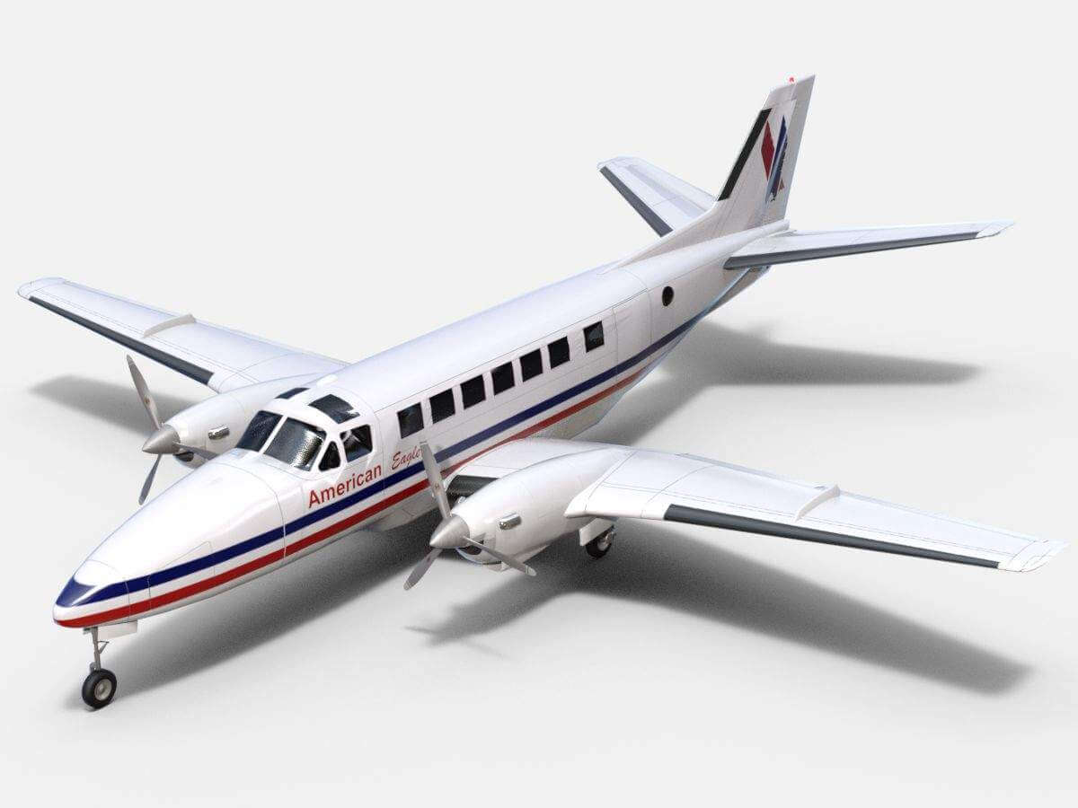 Beechcraft B99 American Eagle - 3D Model by Dreamscape Studios