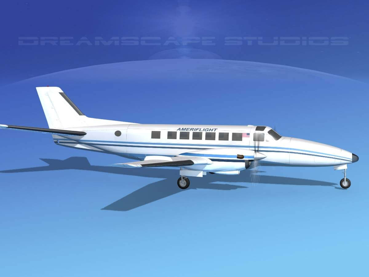 Beechcraft B99 Ameriflight - 3D Model by Dreamscape Studios