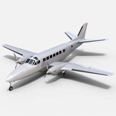 Beechcraft B99 Bare Metal - 3D Model by Dreamscape Studios