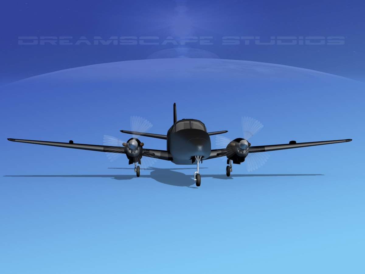 Beechcraft B99 Black Beech - 3D Model by Dreamscape Studios