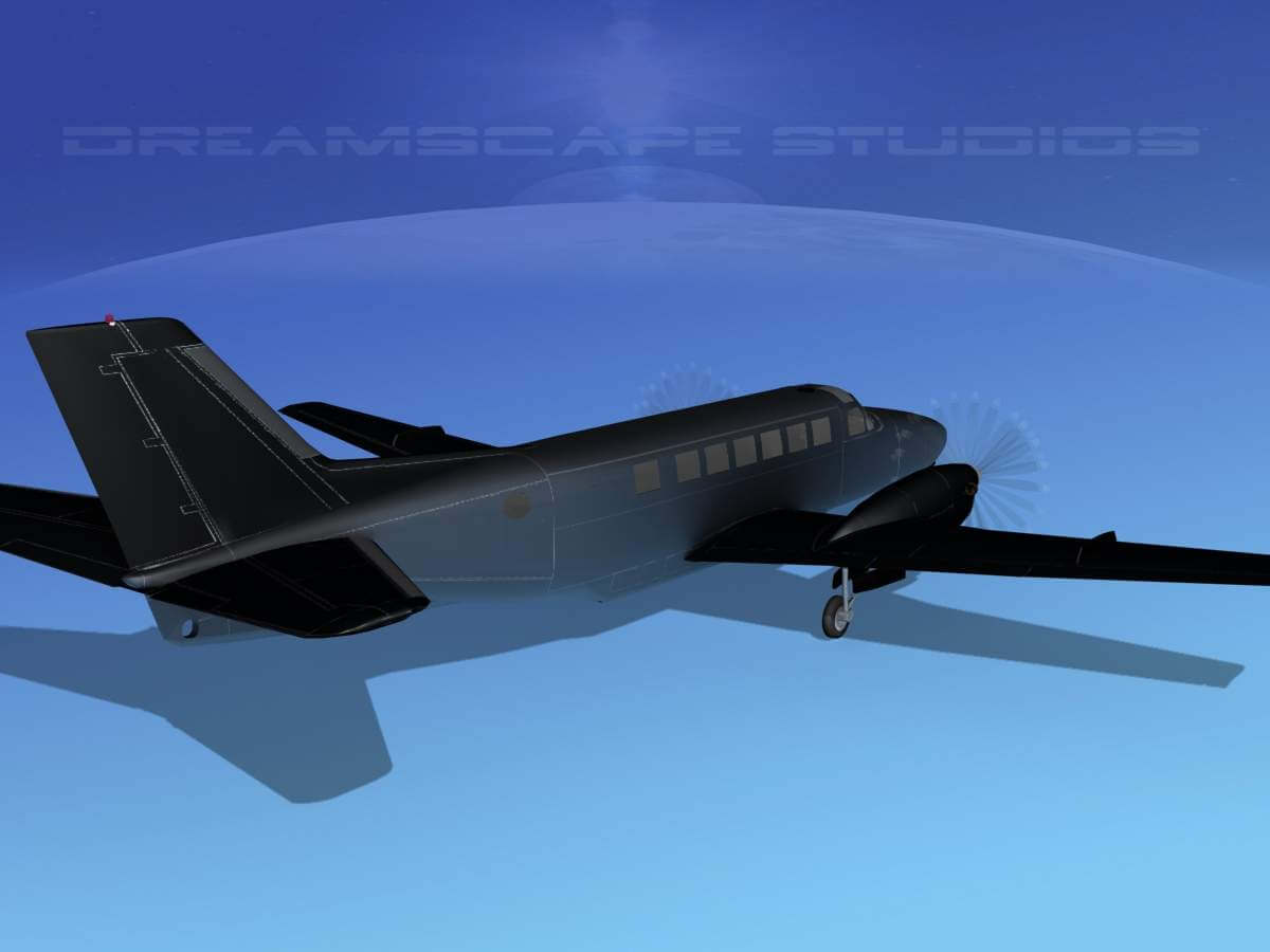 Beechcraft B99 Black Beech - 3D Model by Dreamscape Studios