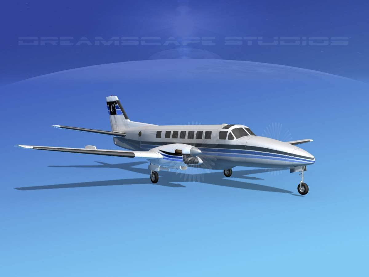 Beechcraft B99 Centennial Airlines - 3D Model by Dreamscape Studios