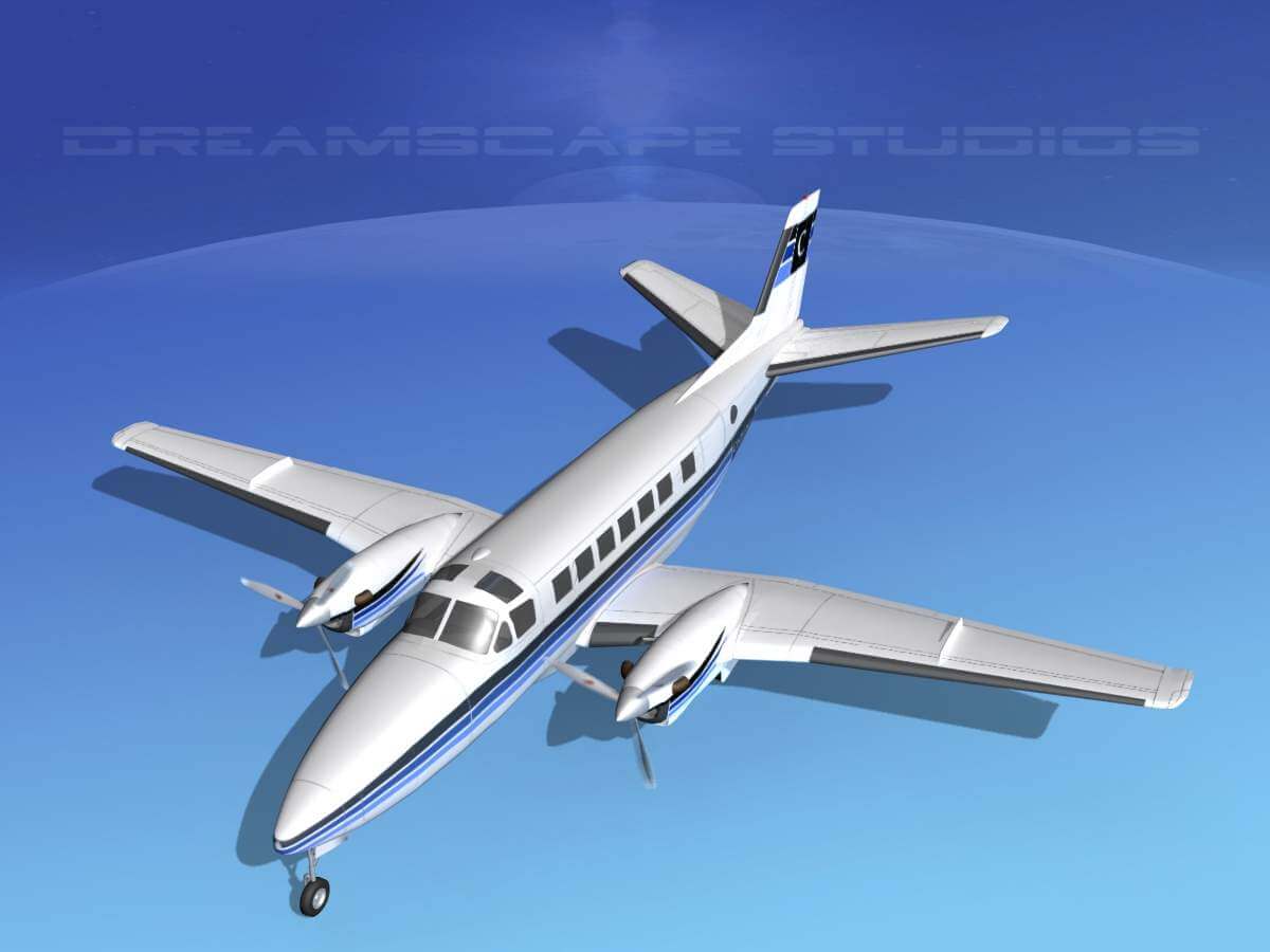 Beechcraft B99 Centennial Airlines - 3D Model by Dreamscape Studios