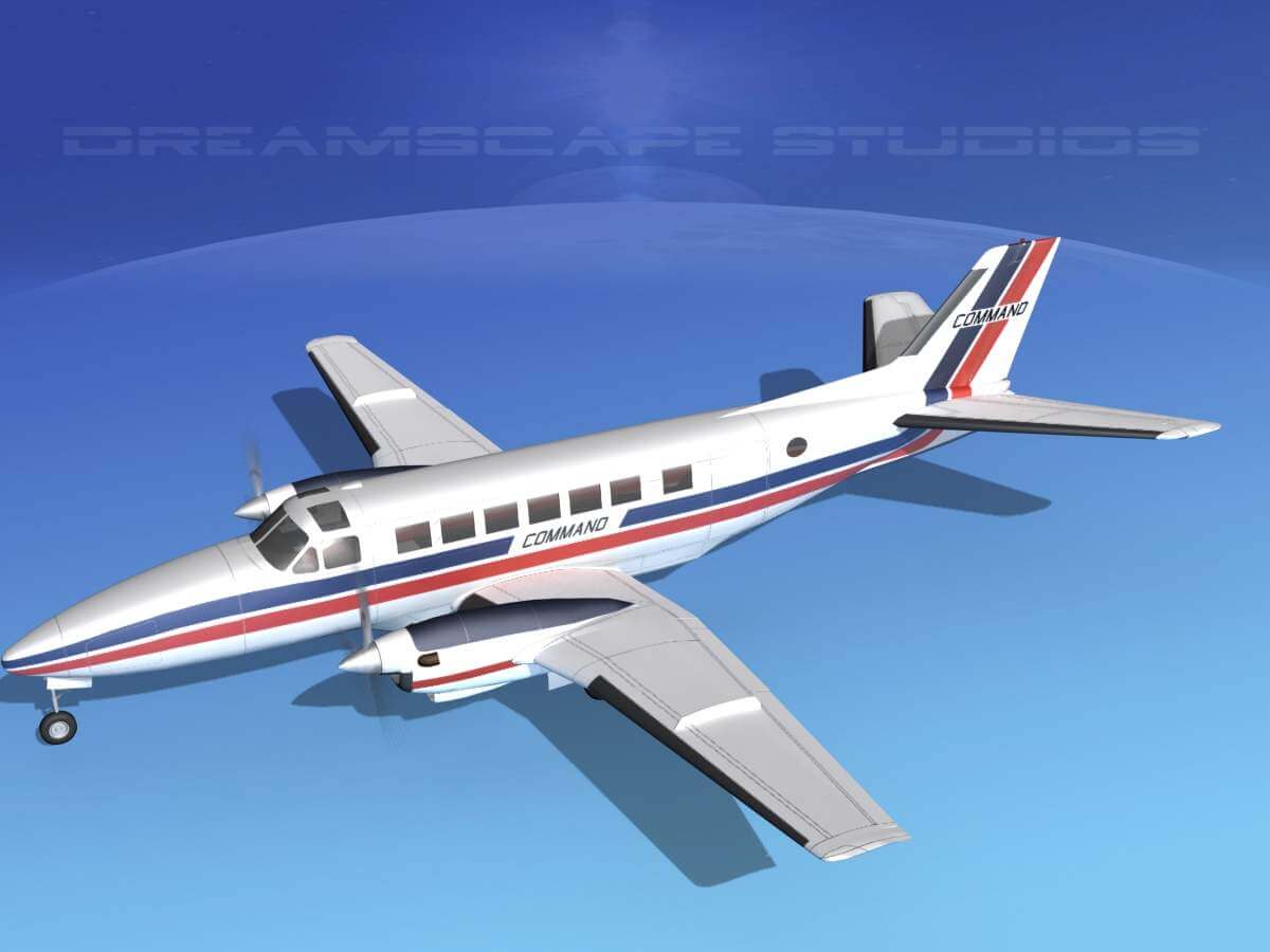 Beechcraft B99 Command Air - 3D Model by Dreamscape Studios