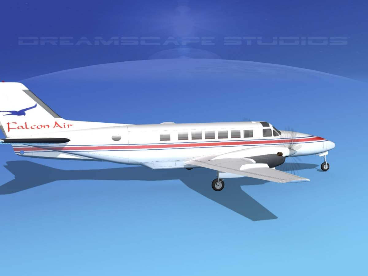 Beechcraft B99 Falcon Air - 3D Model by Dreamscape Studios