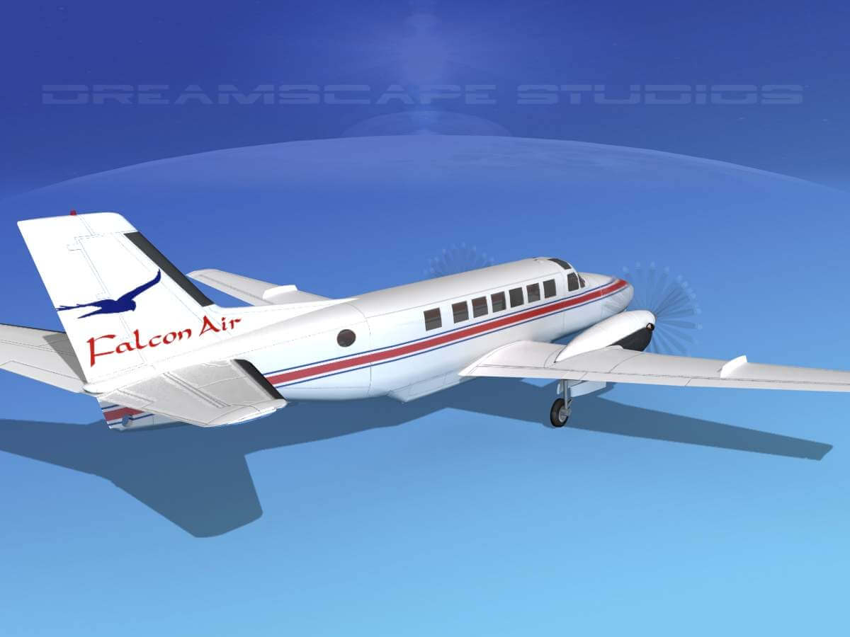 Beechcraft B99 Falcon Air - 3D Model by Dreamscape Studios