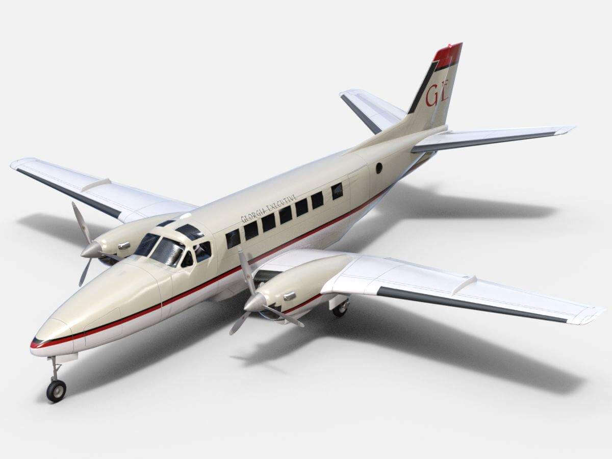 Beechcraft B99 Georgia Executive - 3D Model by Dreamscape Studios