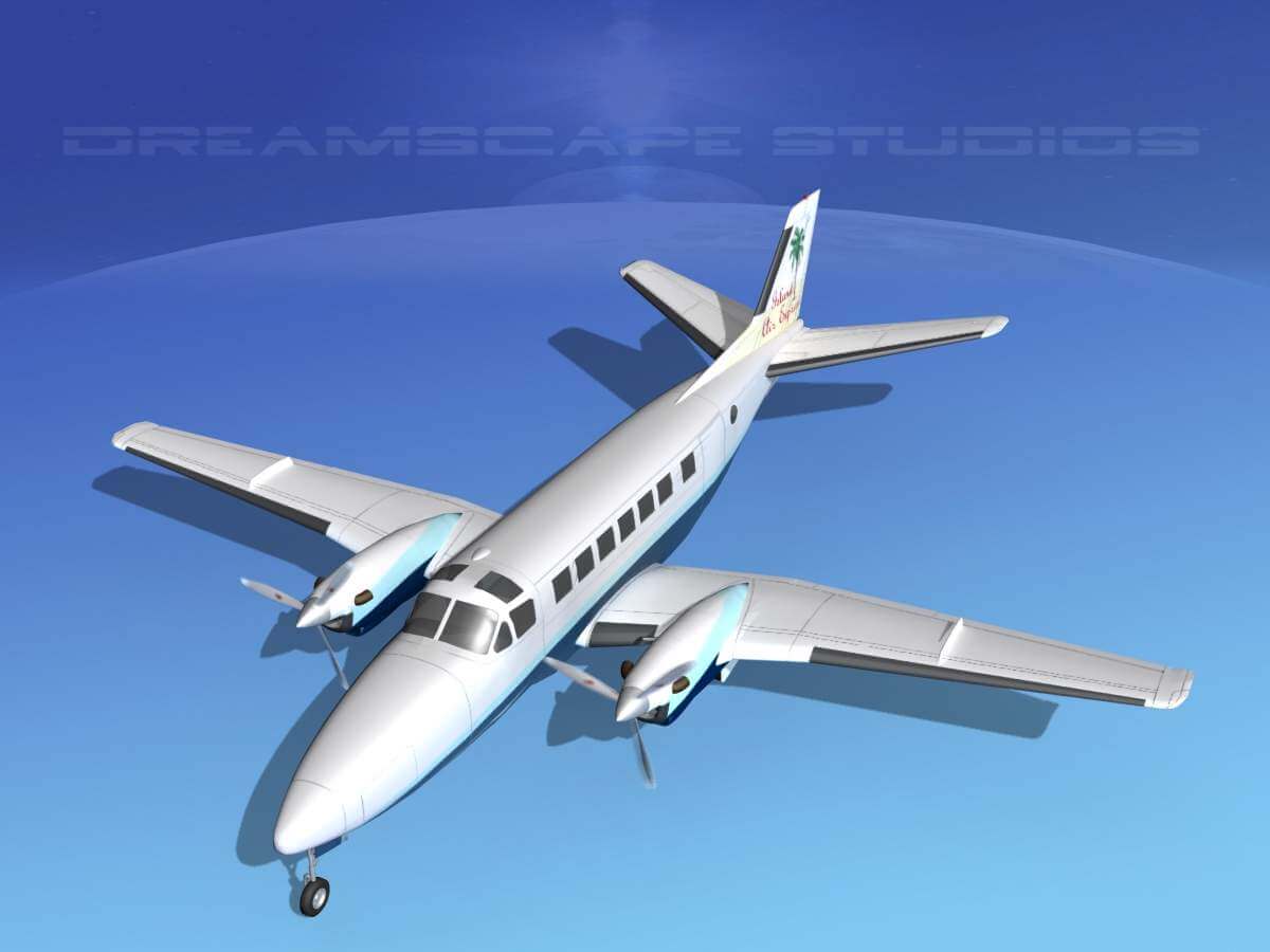 Beechcraft B99 Island Air - 3D Model by Dreamscape Studios