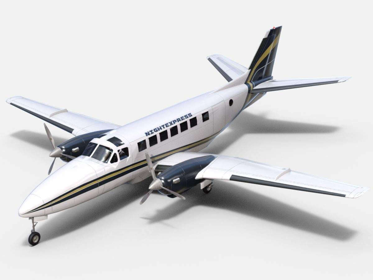 Beechcraft B99 Night Express - 3D Model by Dreamscape Studios