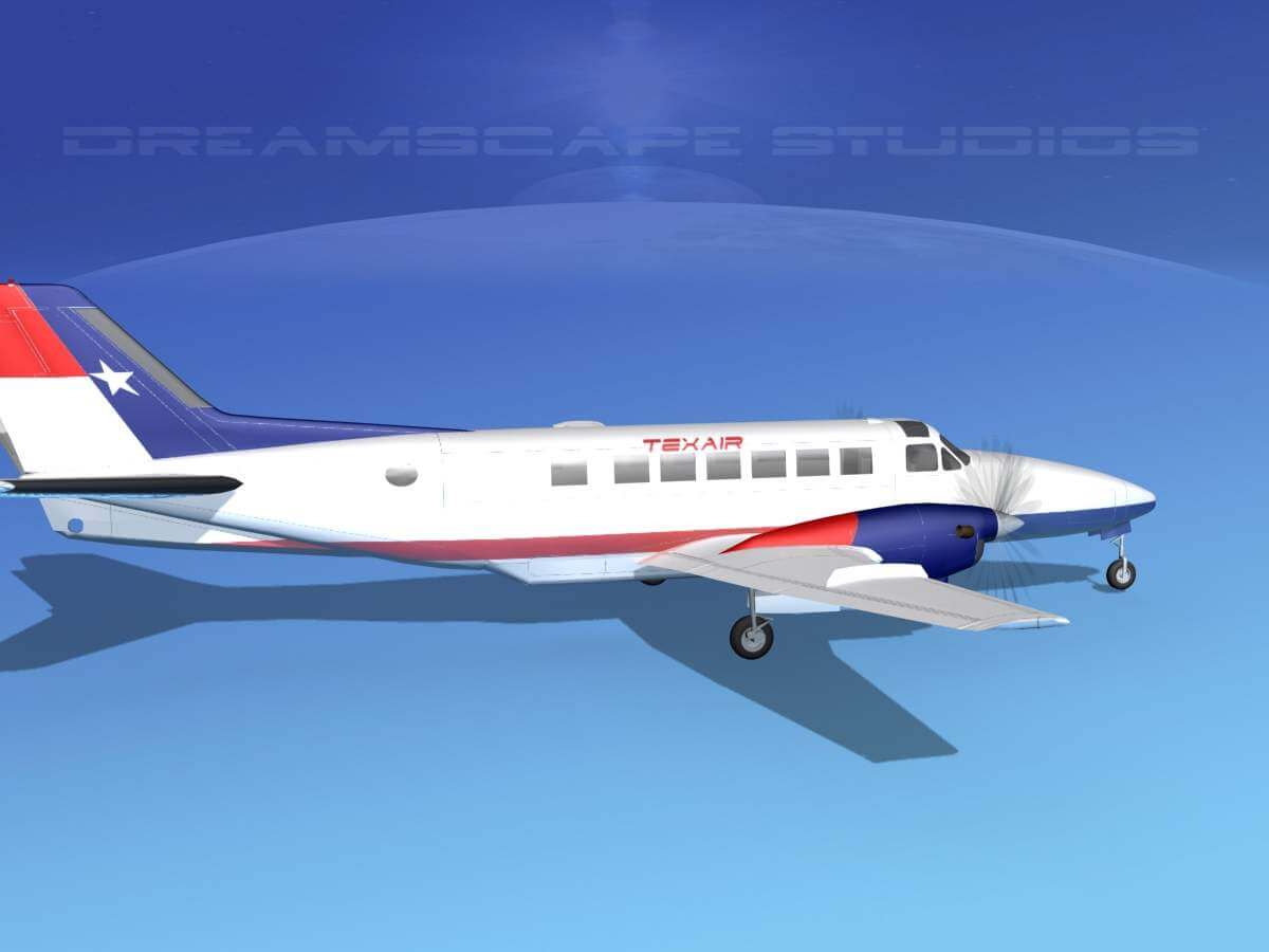 Beechcraft B99 Texair - 3D Model by Dreamscape Studios