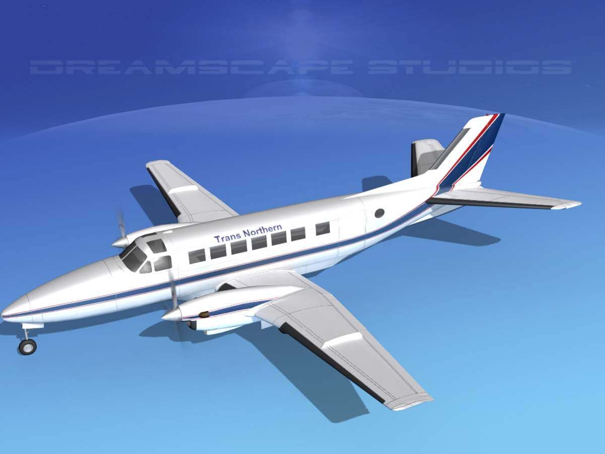 Beechcraft B99 Trans Northern - 3D Model by Dreamscape Studios