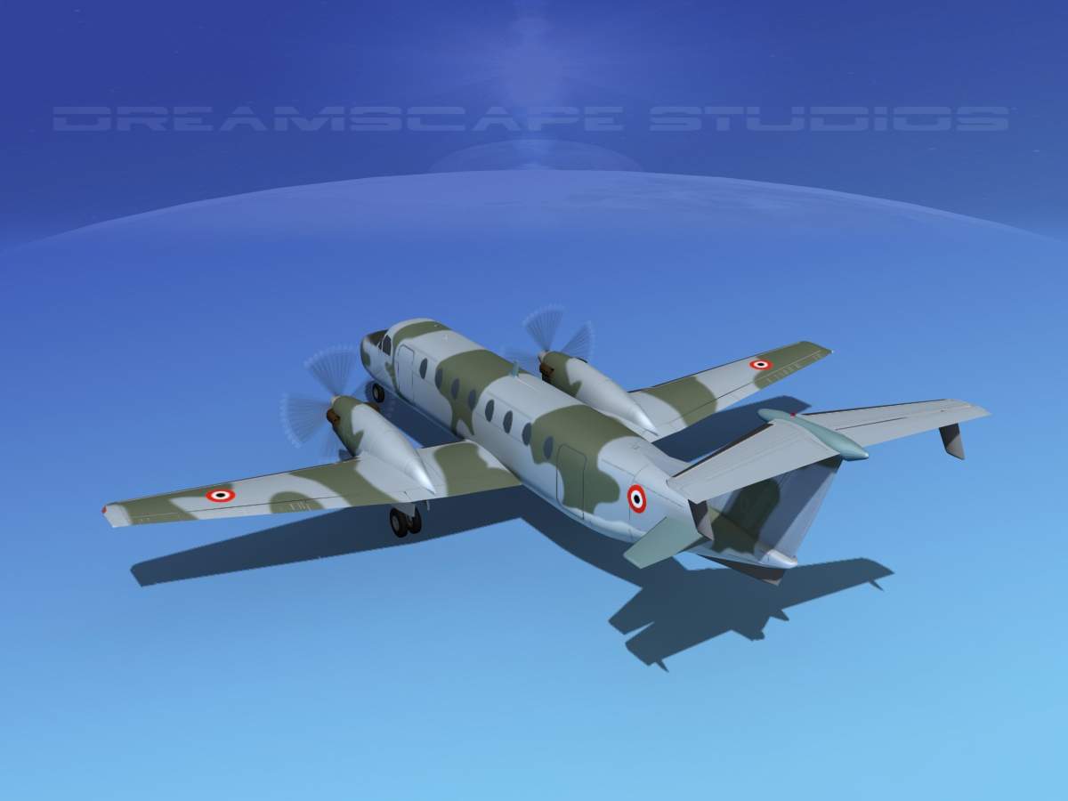 Beechcraft C-12J EAF 3D Model by Dreamscape Studios