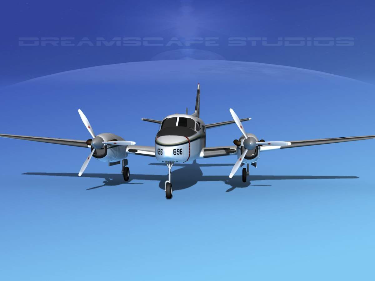Beechcraft C 6 Transport Us Navy 3d Model By Dreamscape Studios