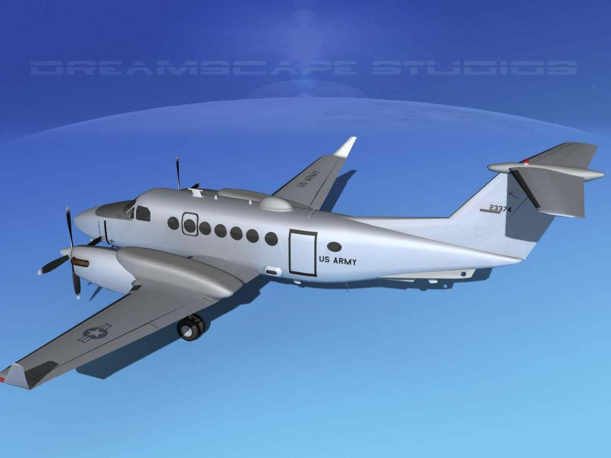 Beechcraft MC-12W Liberty 3D Model by Dreamscape Studios