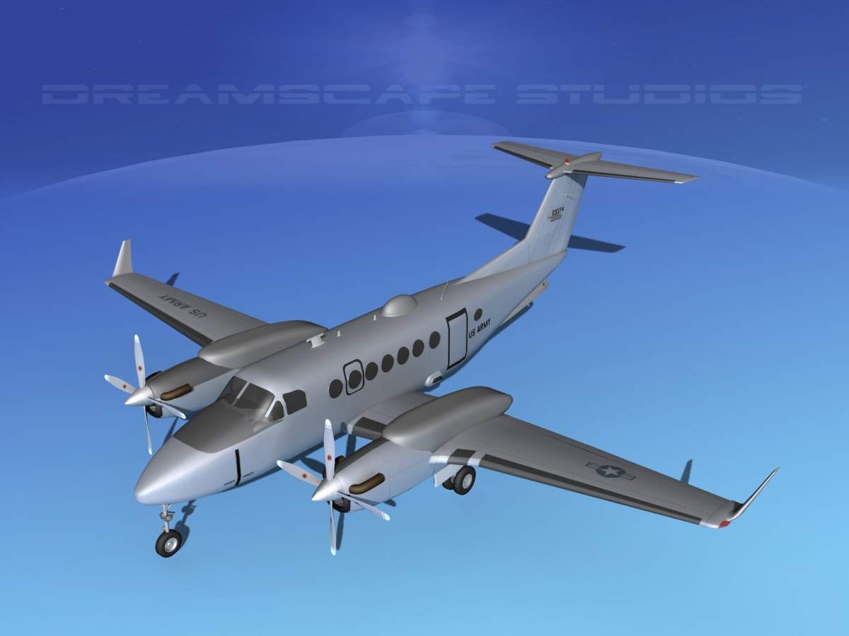 Beechcraft MC-12W Liberty 3D Model by Dreamscape Studios