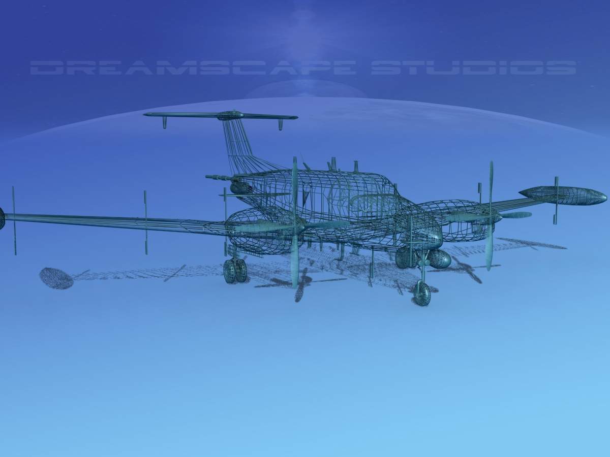 Beechcraft RC-12N Guardrail USAF 3D Model by Dreamscape Studios