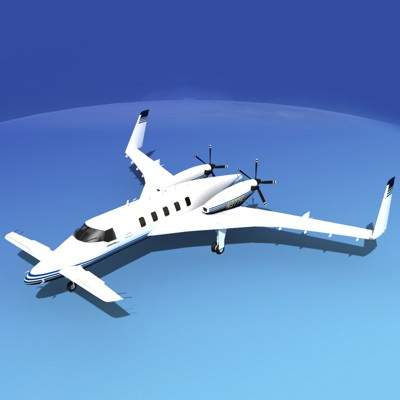 Beechcraft Starship 2000 T07 - 3D Model by Dreamscape Studios
