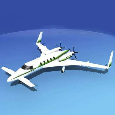 Beechcraft Starship 2000 T11 - 3D Model by Dreamscape Studios