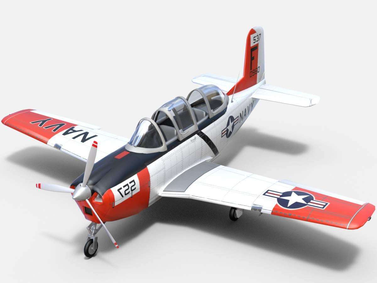 Beechcraft T-34 Mentor USN 3D Model by Dreamscape Studios