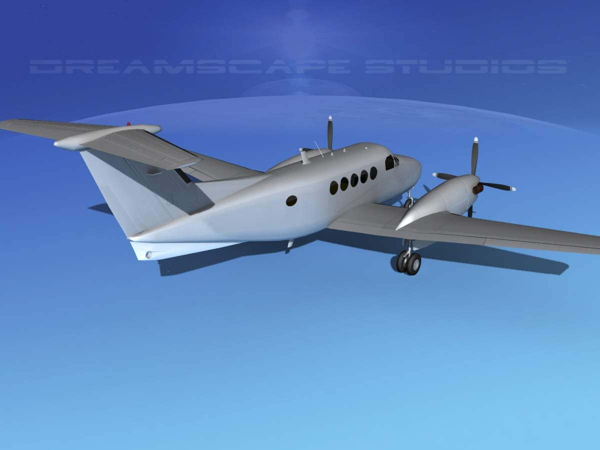 Beechcraft UC-12Q Huron US Army 3D Model by Dreamscape Studios