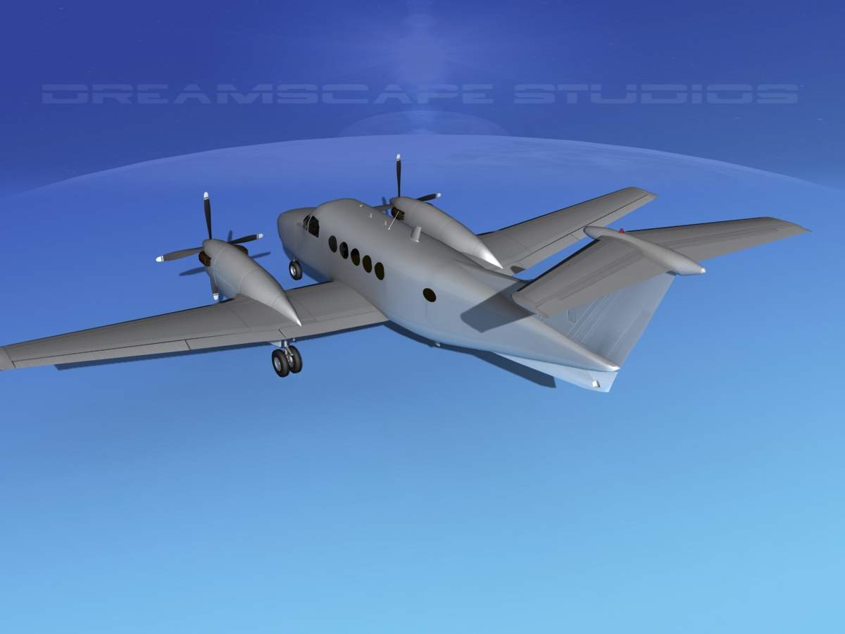 Beechcraft UC-12Q Huron US Army 3D Model by Dreamscape Studios