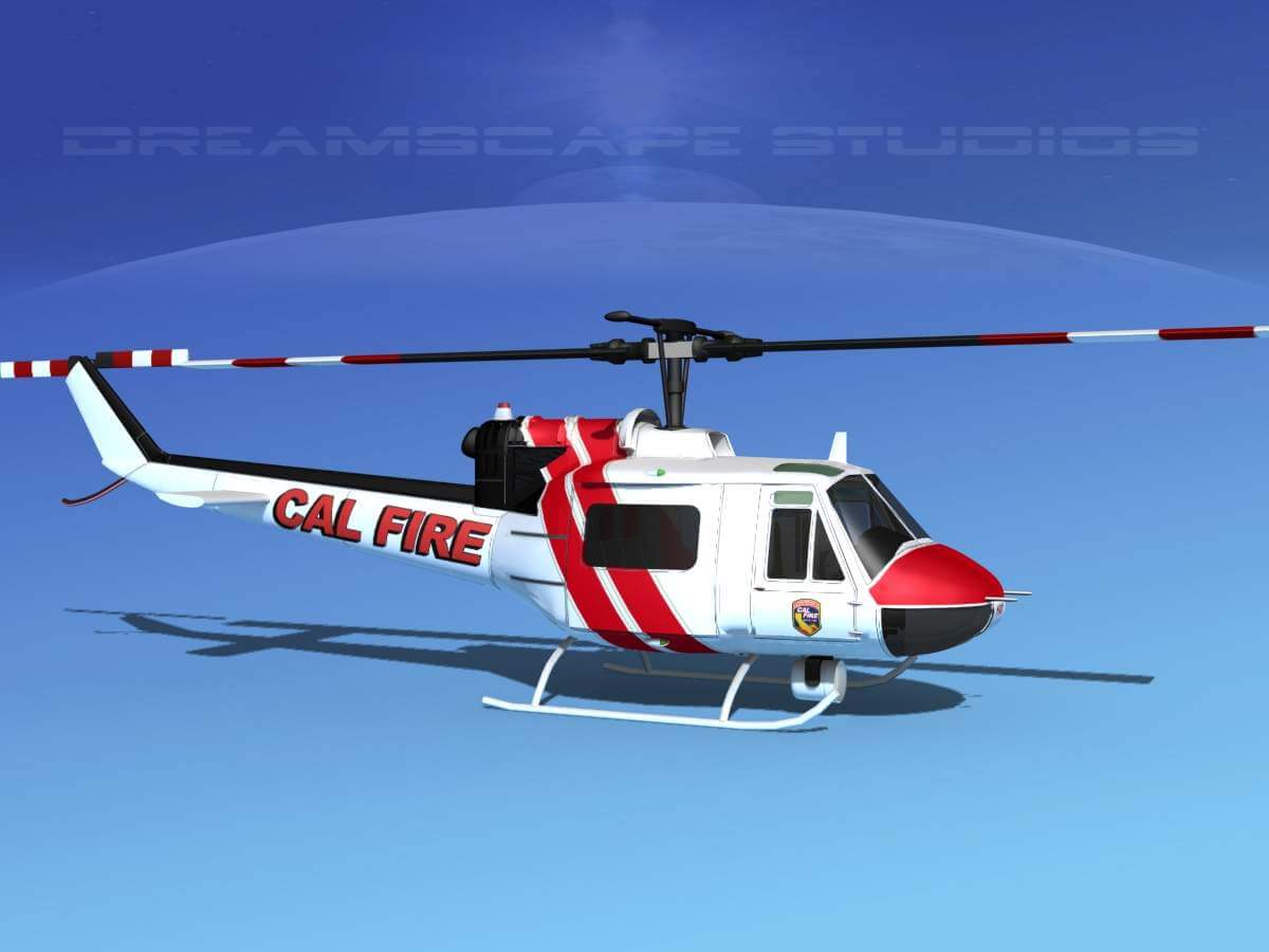 Bell 204 CALFire - 3D Model by Dreamscape Studios
