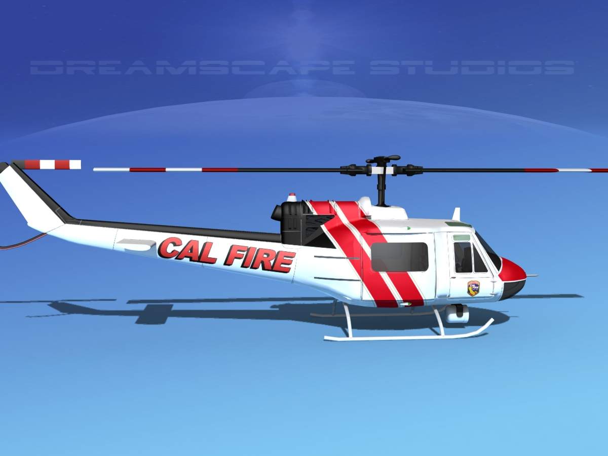 Bell 204 CALFire - 3D Model by Dreamscape Studios