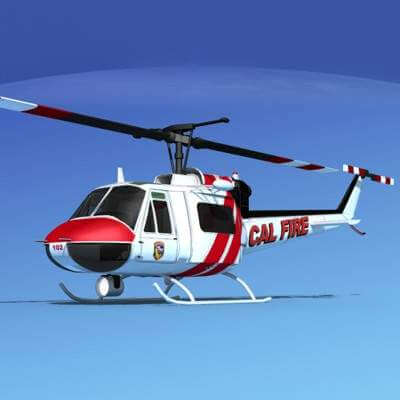 Bell 204 CALFire - 3D Model by Dreamscape Studios