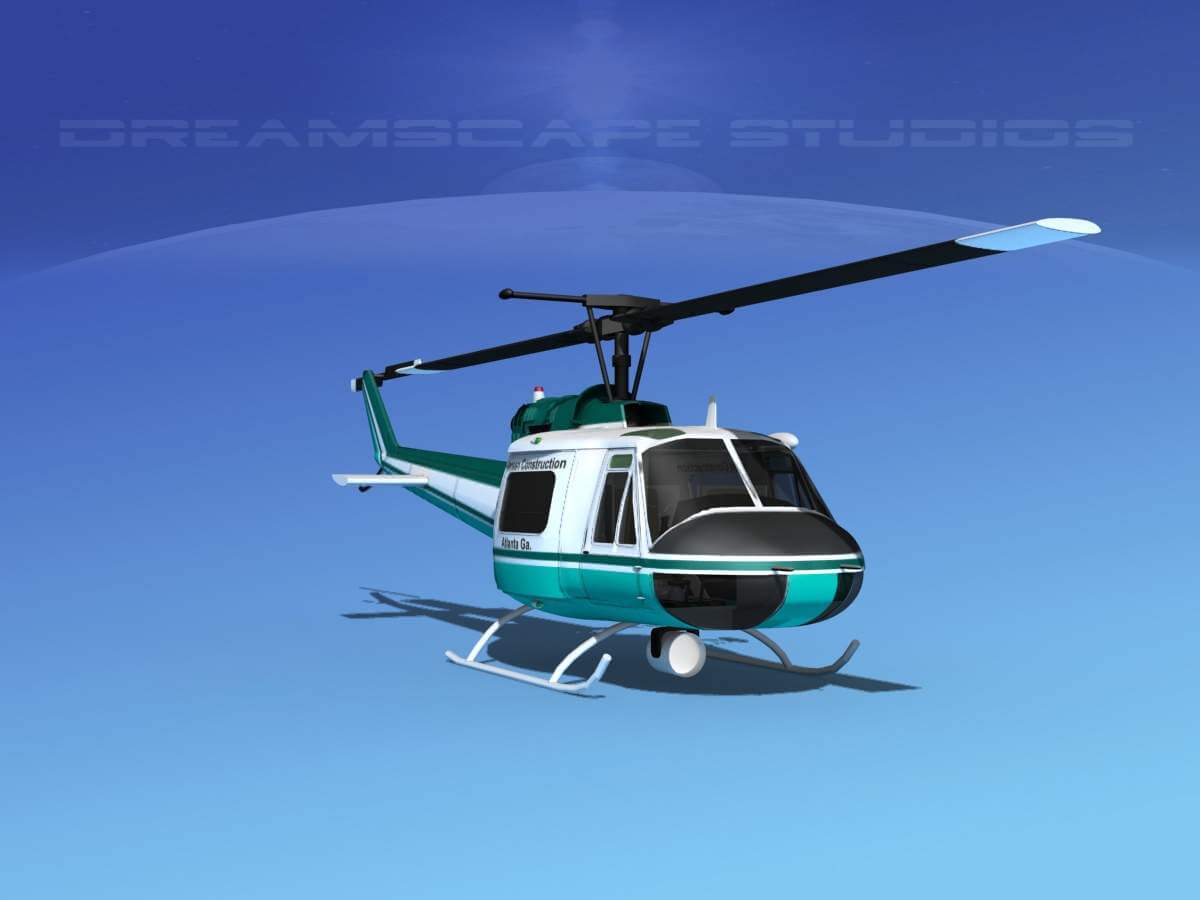 Bell 204 Jensen Construction - 3D Model by Dreamscape Studios