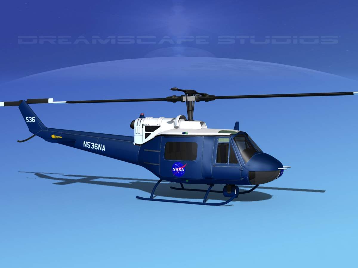 Bell 204 NASA 1 - 3D Model by Dreamscape Studios