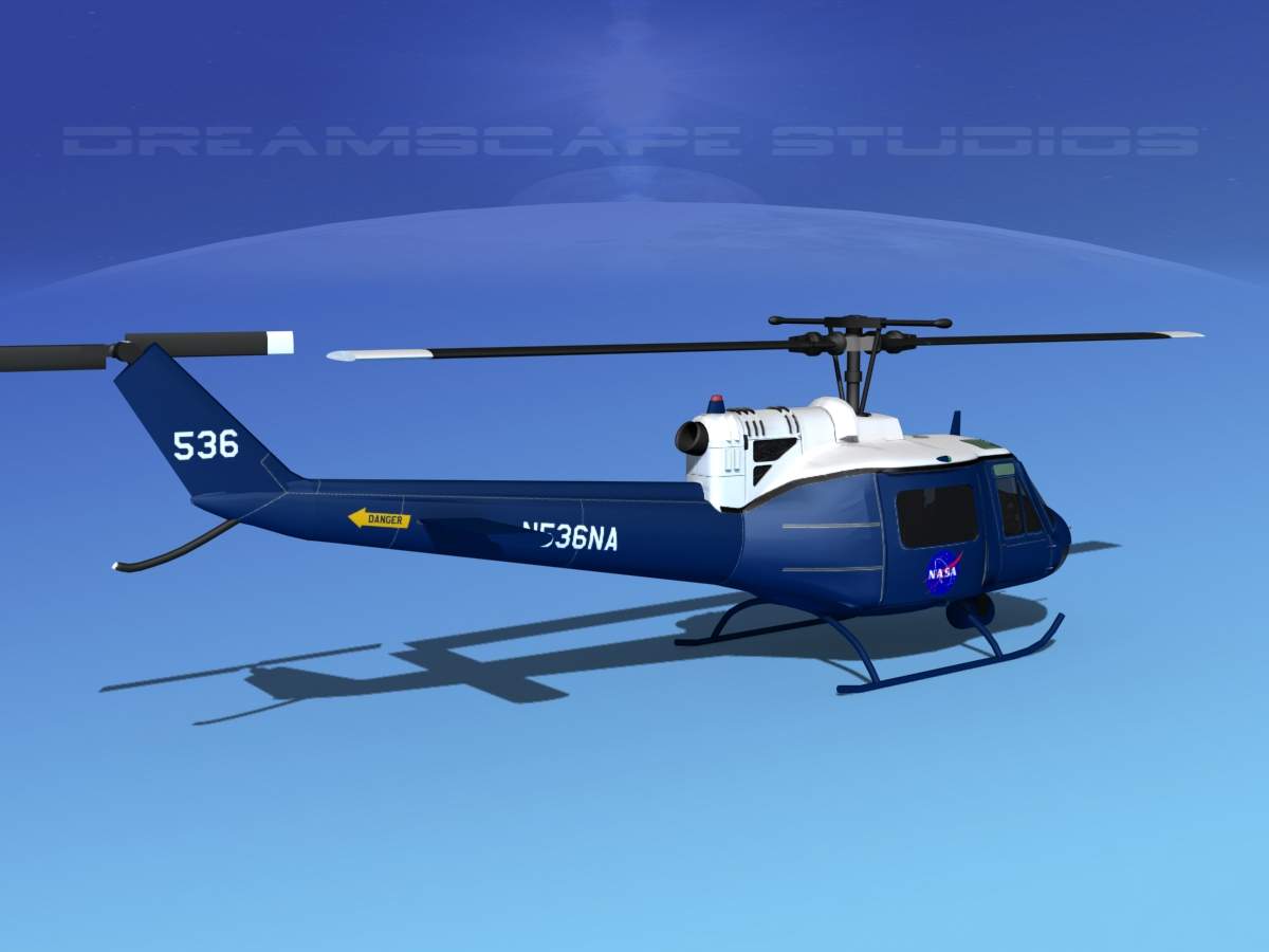 Bell 204 NASA 1 - 3D Model by Dreamscape Studios