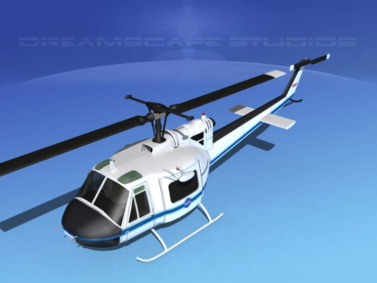 Bell 204 NASA 2 - 3D Model by Dreamscape Studios